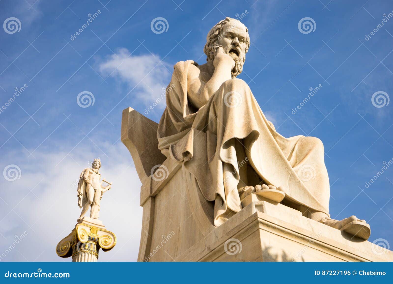 Marble Statue of the Ancient Greek Philosopher Socrates. Stock Photo ...