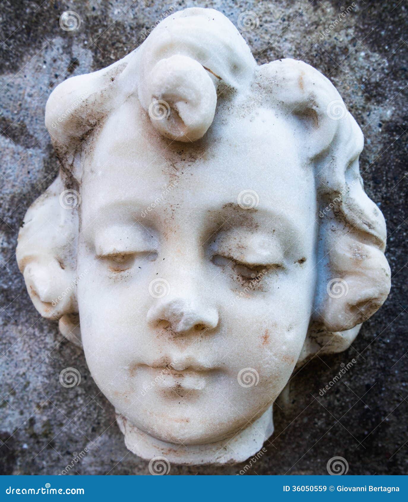 Marble statue - baby face stock image. Image of face - 36050559