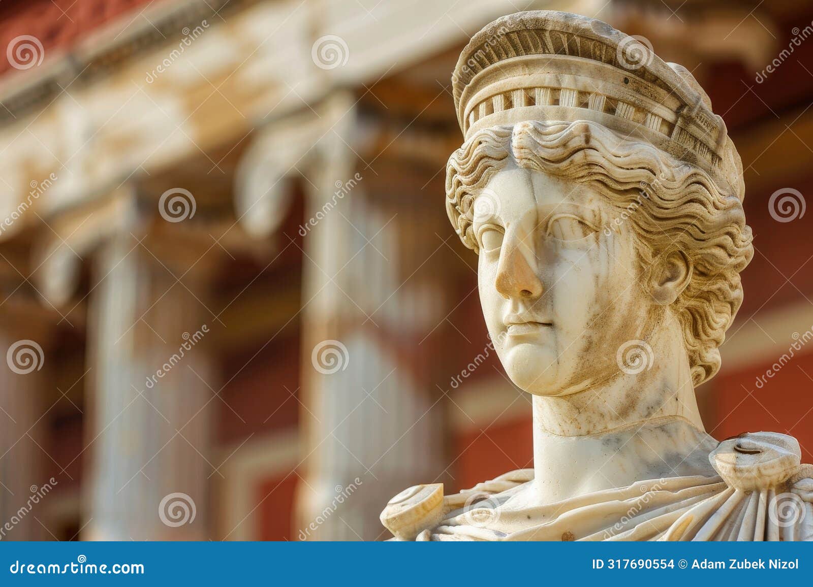 Marble Statue of a Classical Figure Stock Illustration - Illustration ...