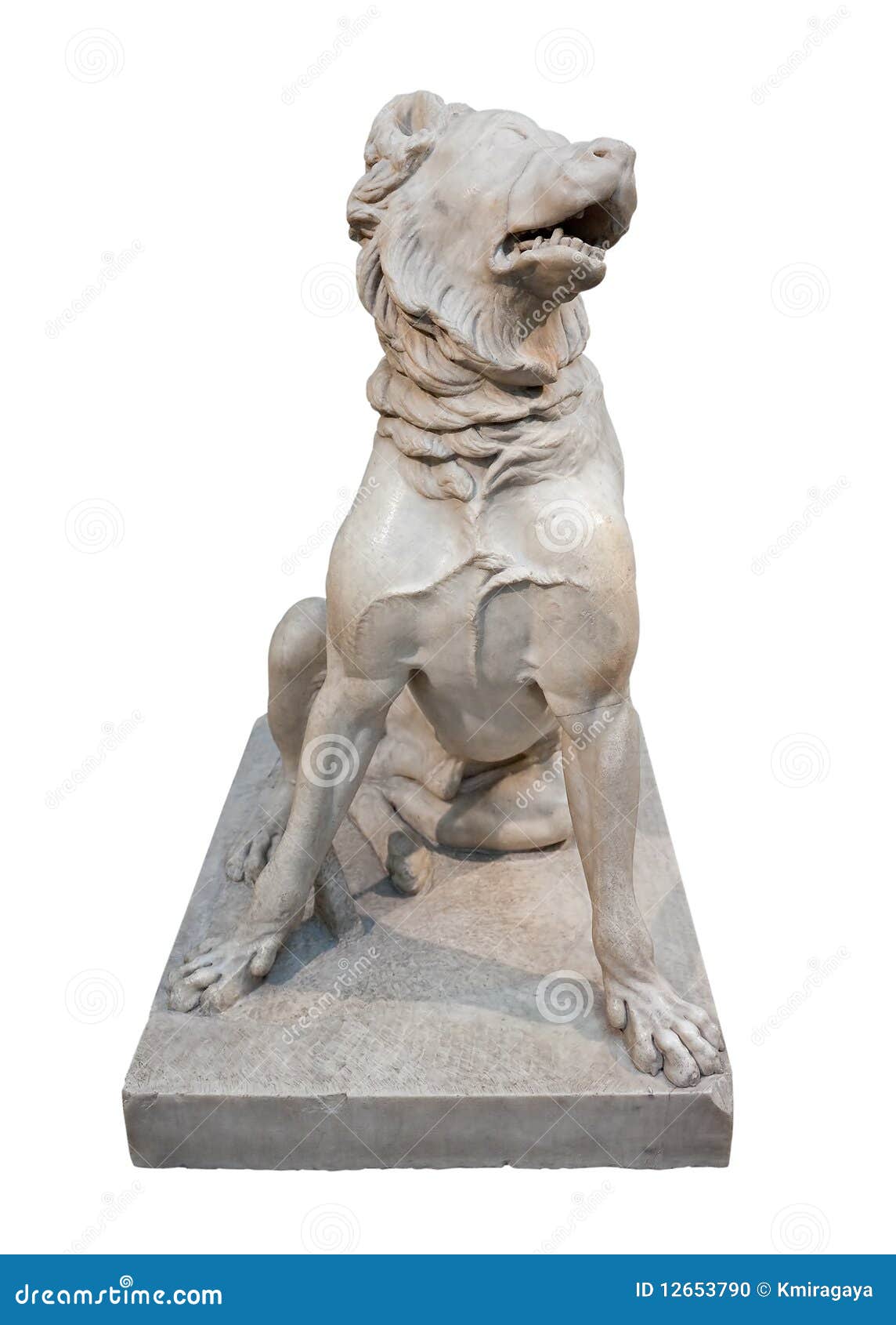 Marble Statue of a Molossian Hound Stock Photo - Image of mouth ...