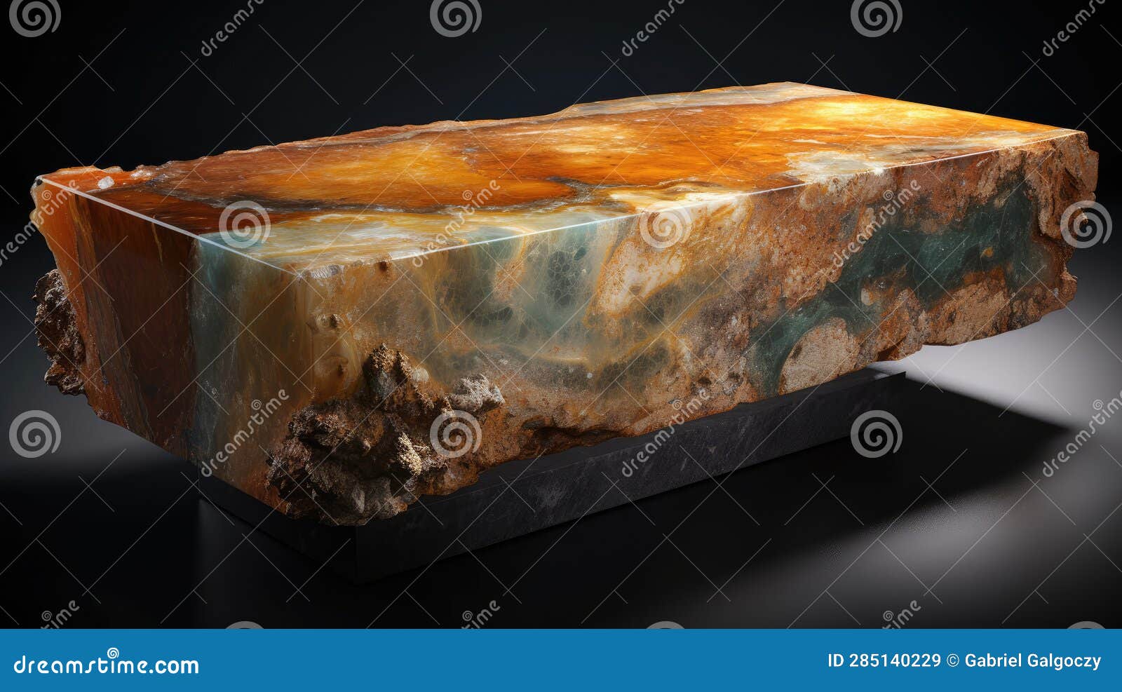 Marble Stone Platform on a Dark Background Stock Illustration ...