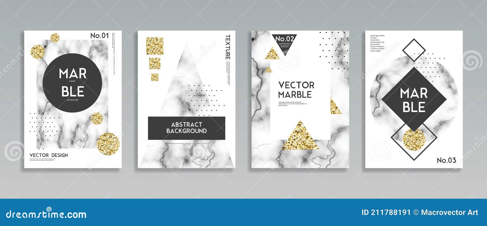 Marble Stone Texture Posters Set Stock Vector - Illustration of ...