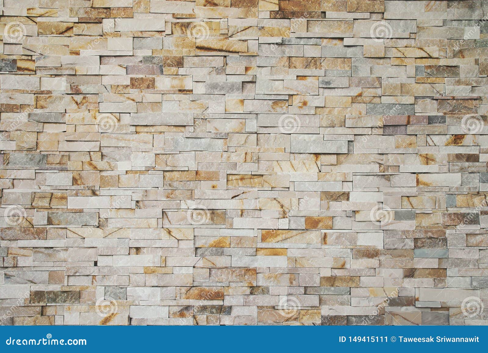 Marble Stone Wall in Random Pattern Texture Stock Image - Image of ...