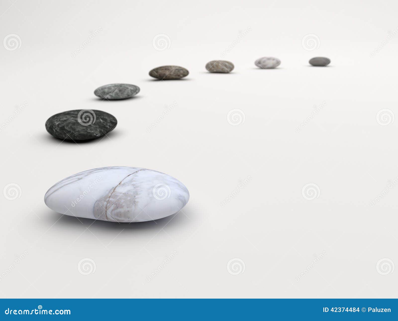 Marble Stones Path White Background Stock Photo - Image of japan ...