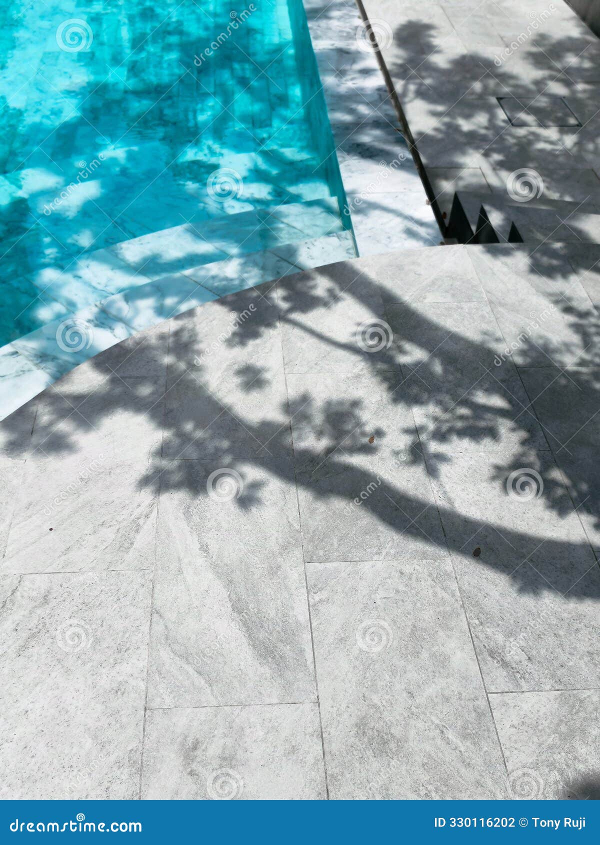 Marble Swimming Pool Looks Clean Stock Photo - Image of blue, water ...