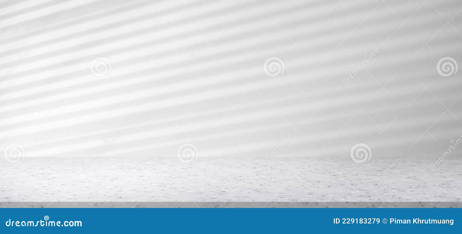 Marble Table with Window Shadow Drop on White Wall Background for ...