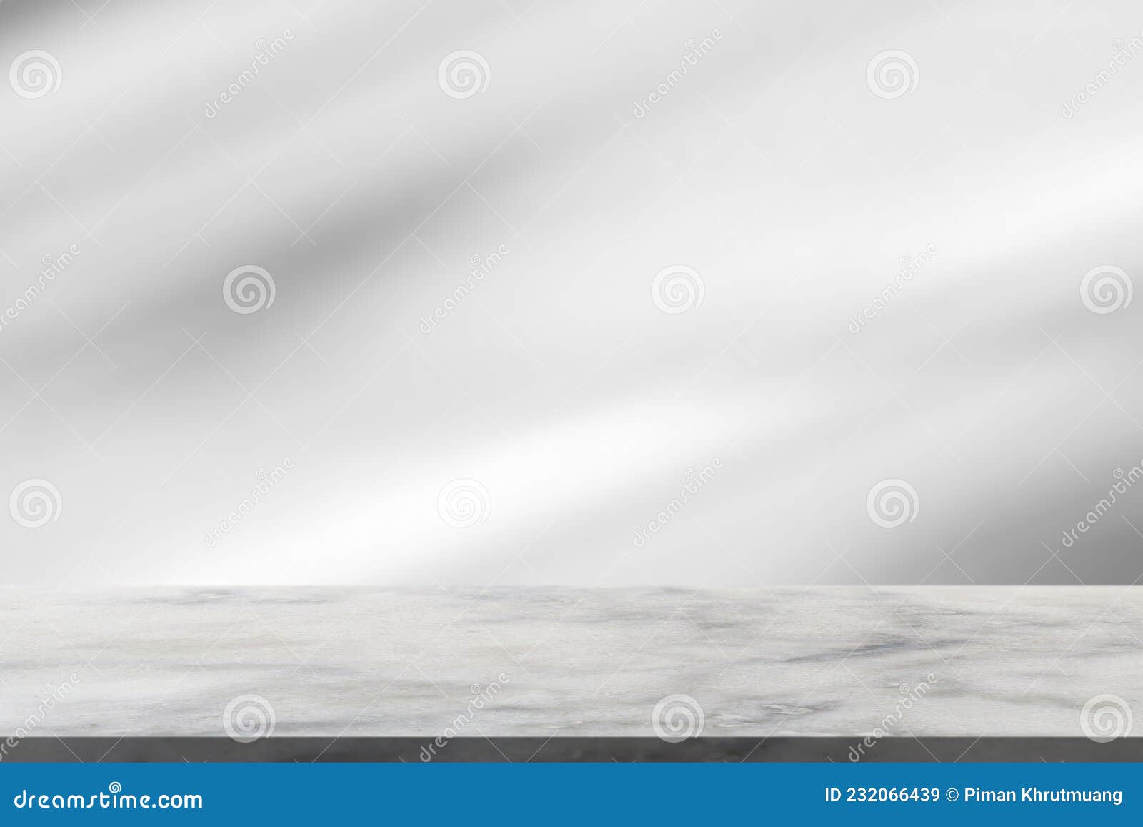 Marble Table with Window Shadow Drop on White Wall Background for ...