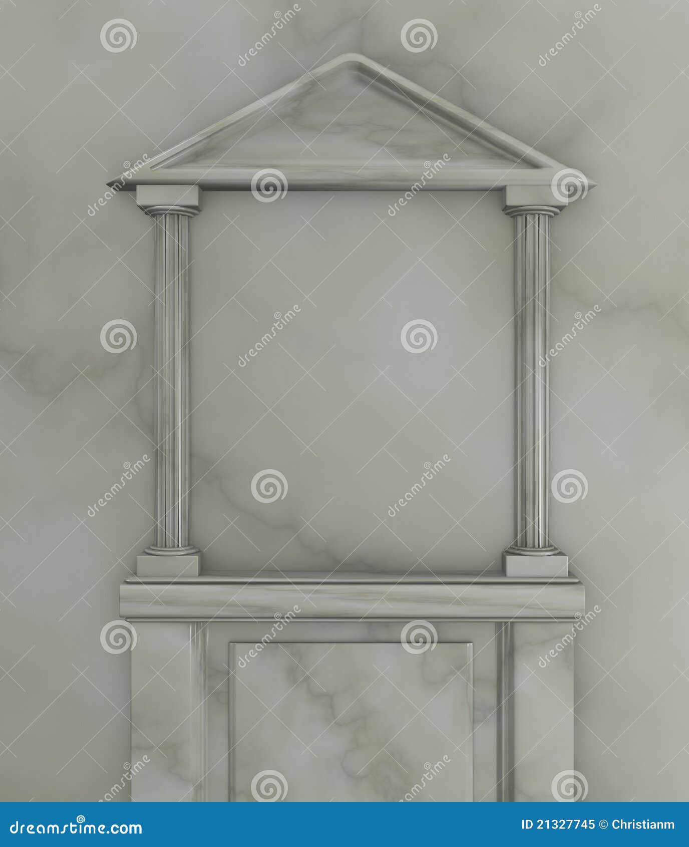 Marble temple-shaped frame stock illustration. Illustration of ...