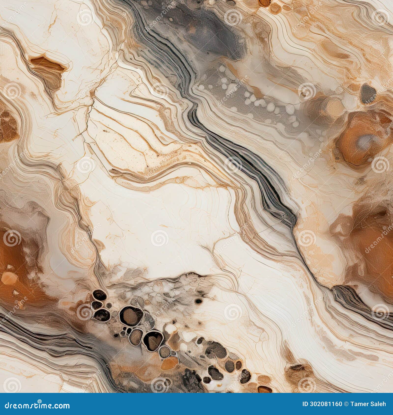 Marble Texture Seamless Pattern Stock Illustration - Illustration of ...