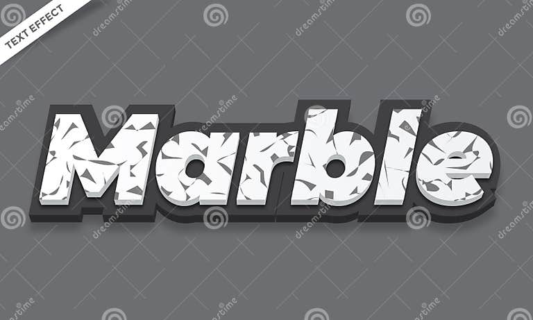 Marble Texture Text Effect Design Stock Vector - Illustration of ...