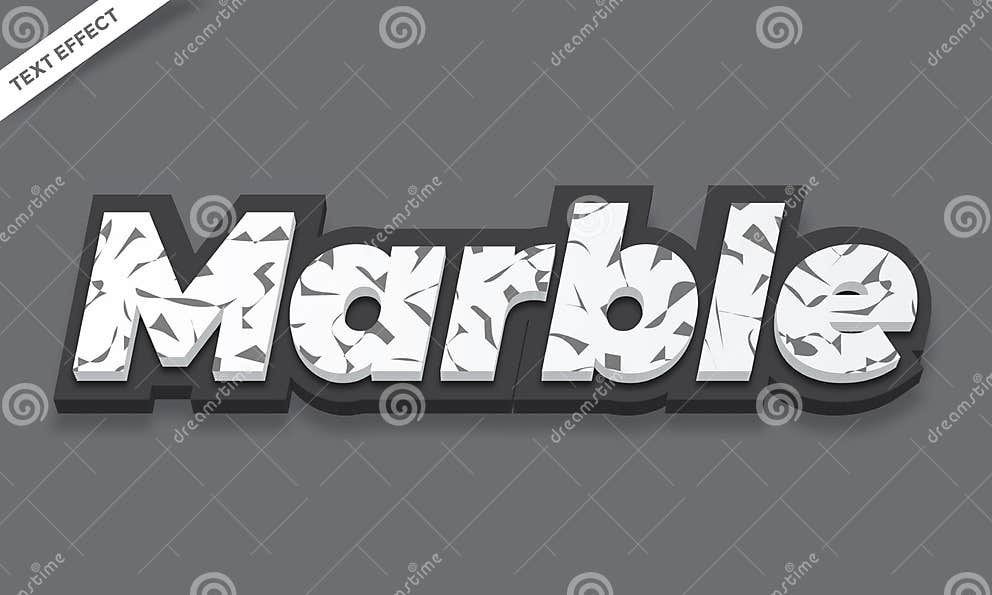 Marble Texture Text Effect Design Stock Vector - Illustration of ...