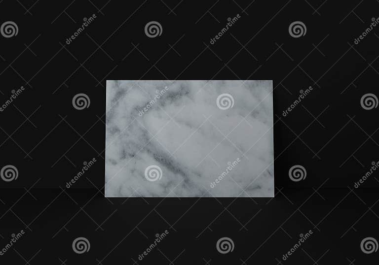 Marble Texture Vertical Rectangle A4 Paper Sheet Mockup, 3D Rendering ...