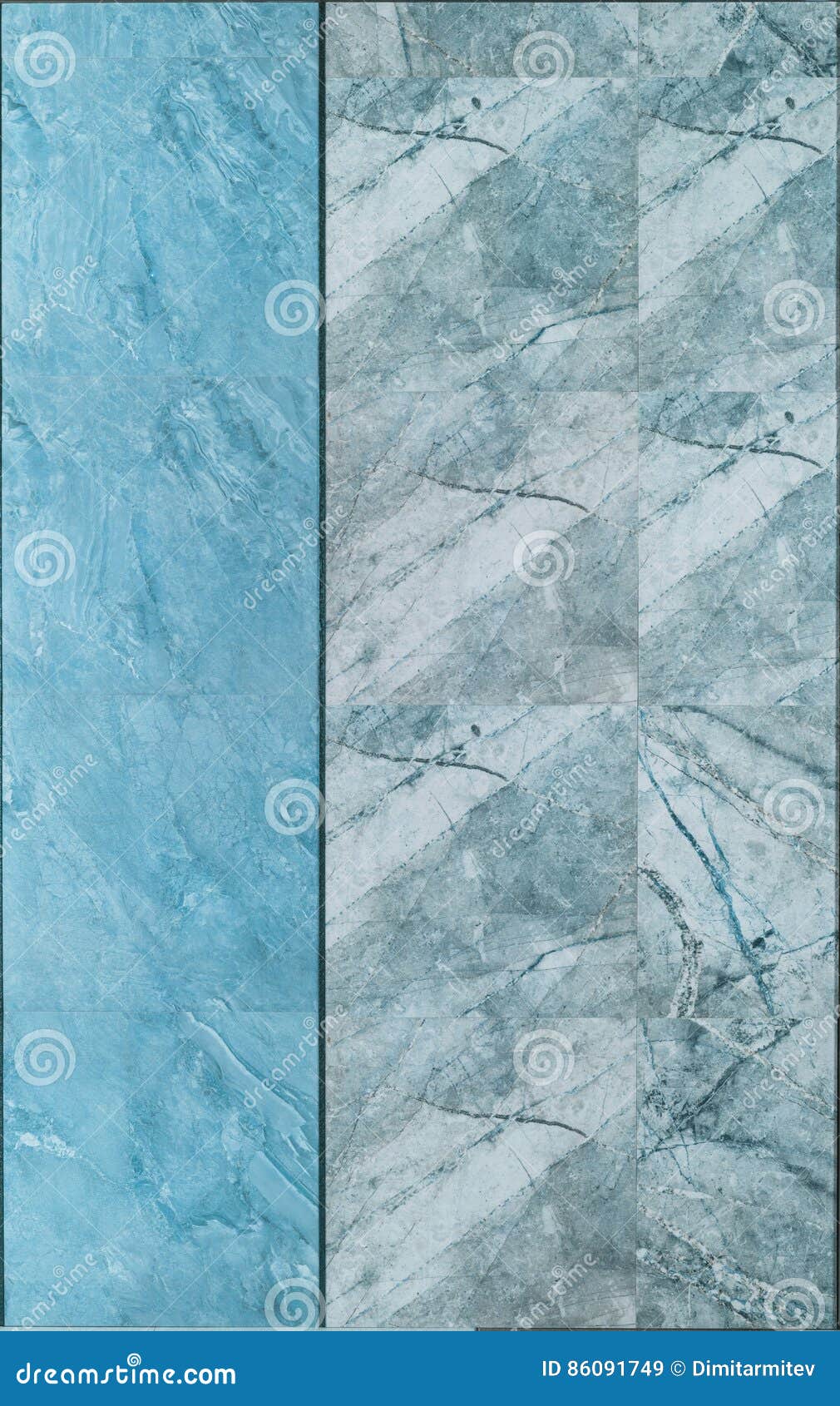 Marble Tile Wall Texture in Blue and Gray Color Stock Image - Image of ...