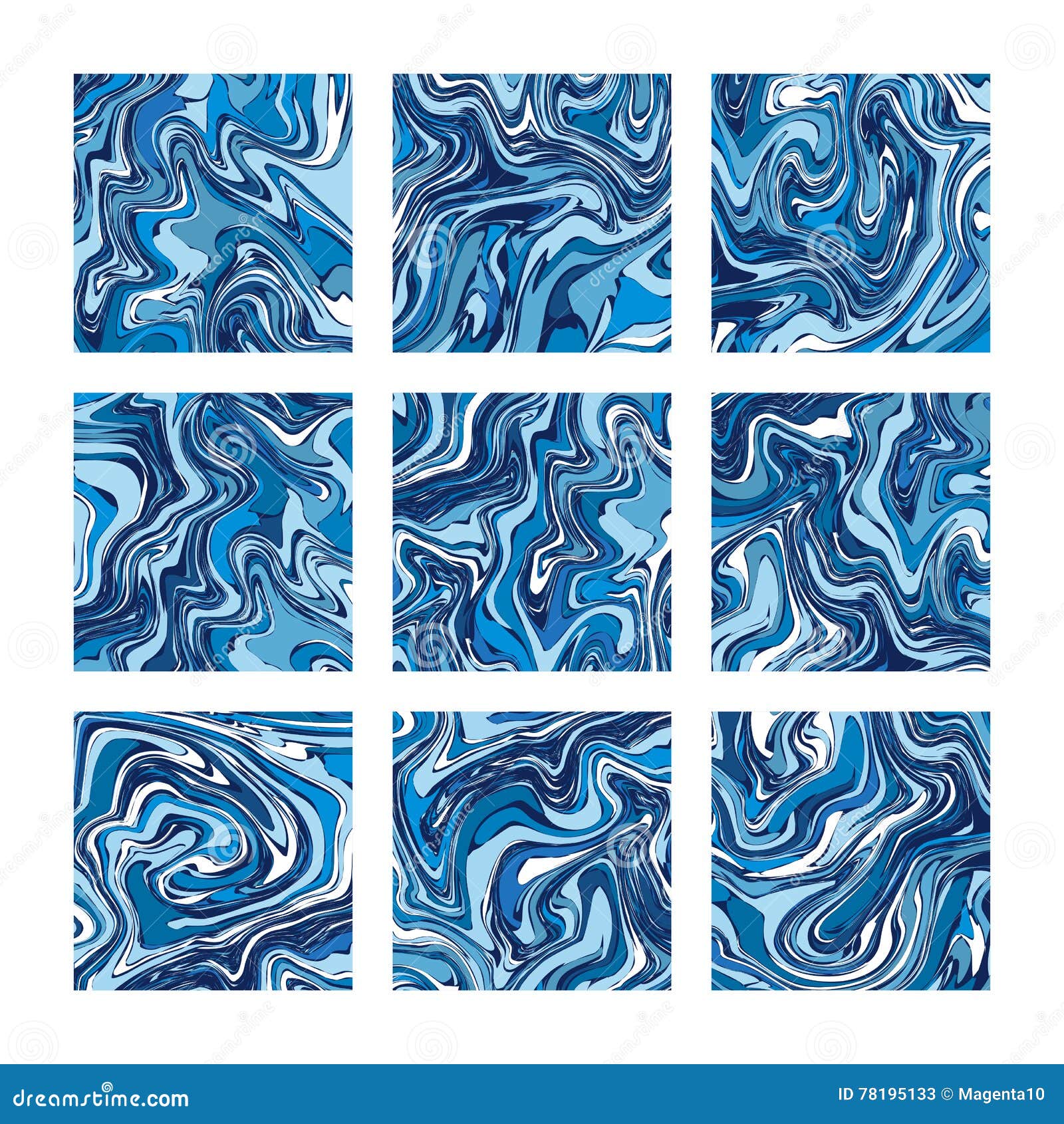 Marble Tiles with Blue Pattern Stock Vector - Illustration of glitch ...