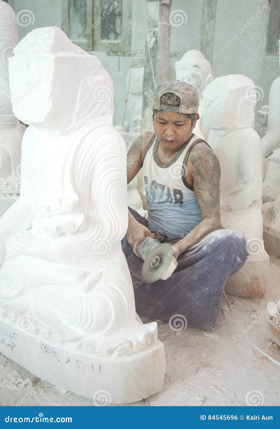 Marble worker in Mandalay editorial photo. Image of worker - 84545696