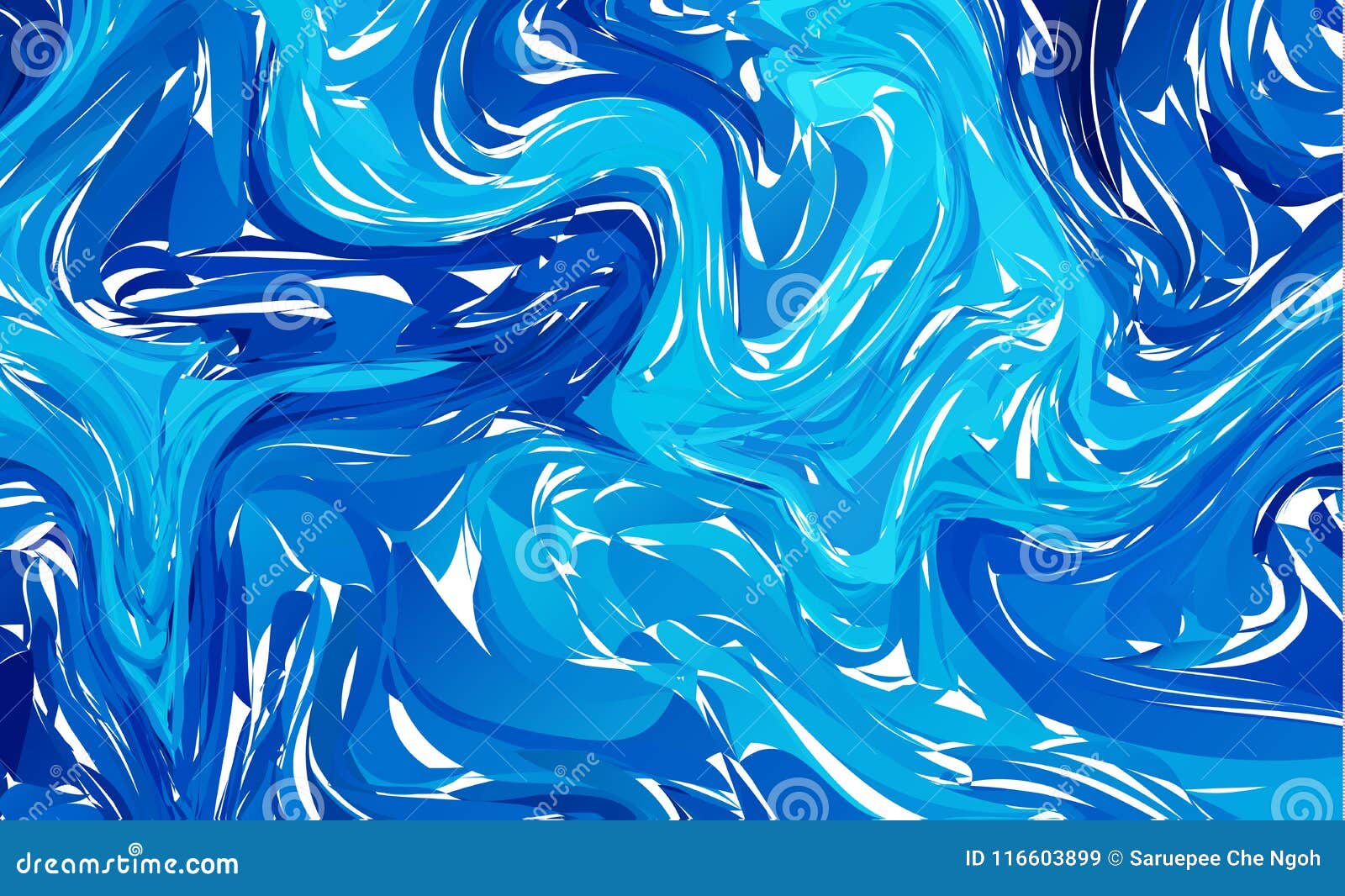 Marbled Blue Abstract Background. Liquid Marble Pattern Stock Vector ...