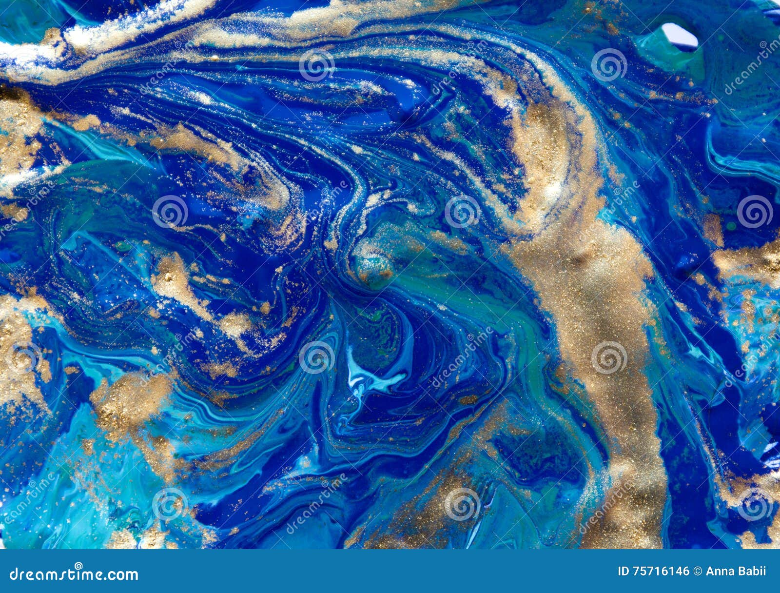 Marbled Blue Abstract Background. Liquid Marble Pattern. Marbling ...