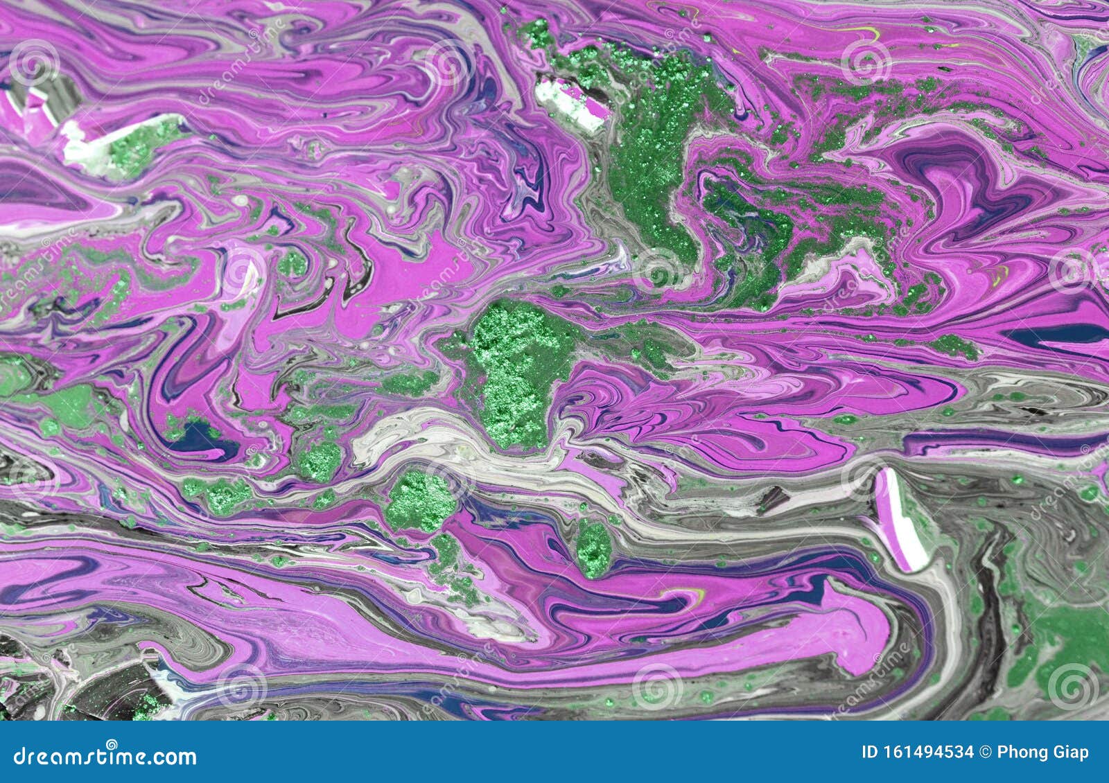 Marbled Blue Abstract Background. Liquid Marble Pattern. Marbling ...