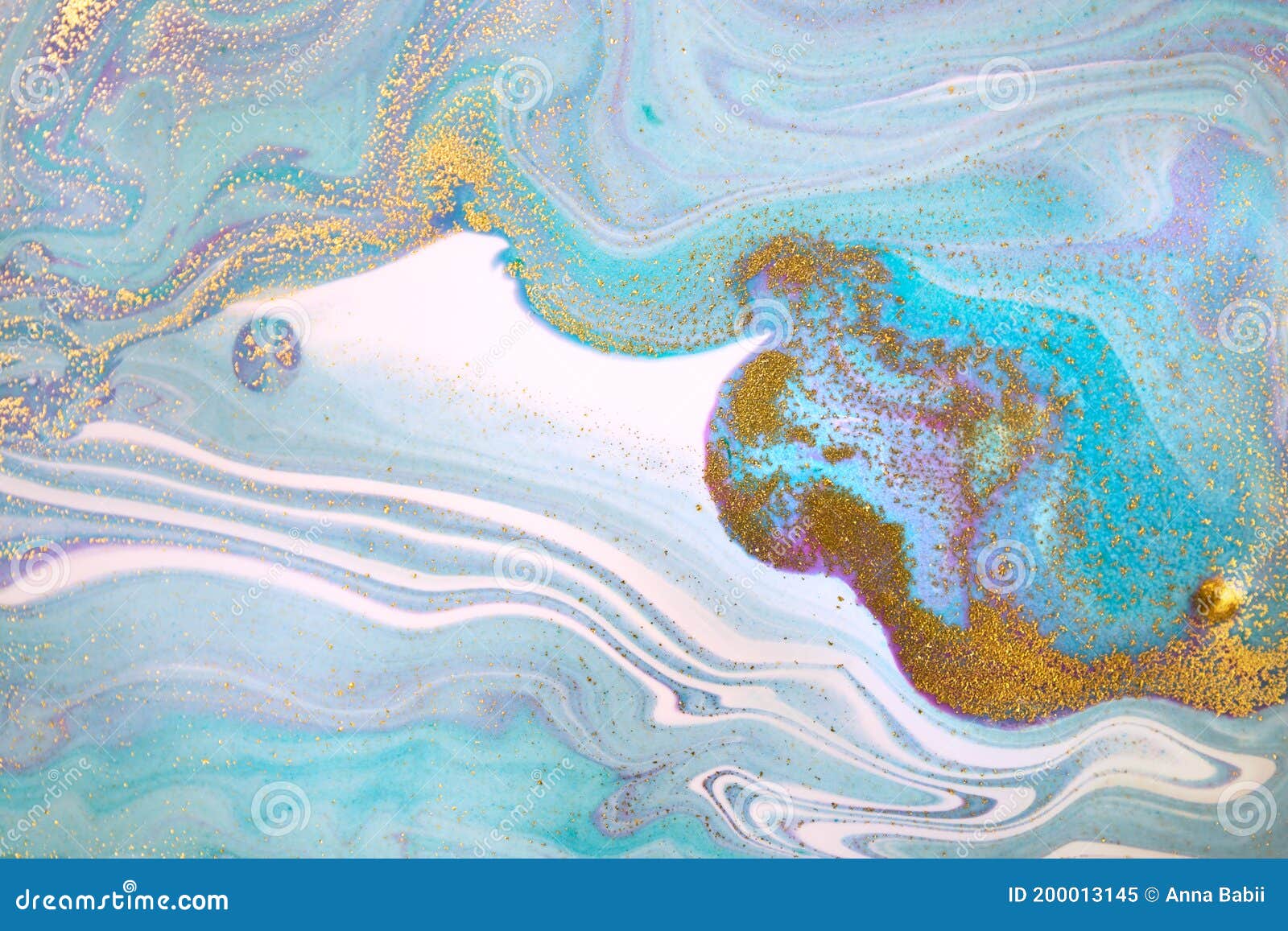 Marbled Blue Abstract Wave Background in Ocean Style. Stock Image ...