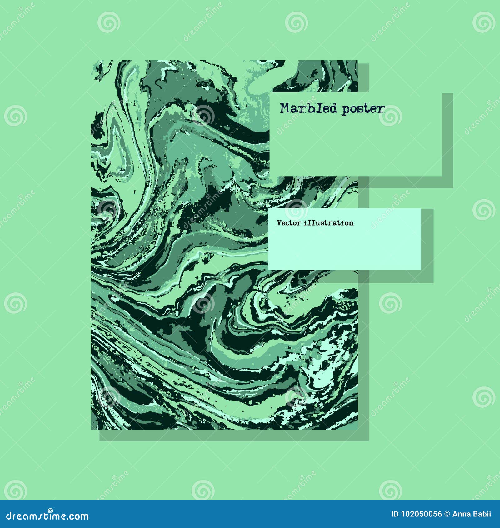 Marbled Green Abstract Background. Liquid Marble Pattern. Vector Fluid ...