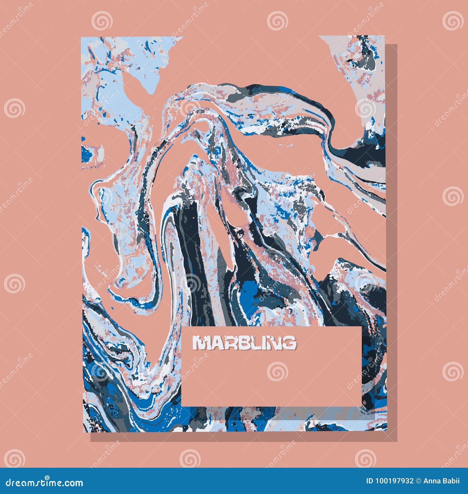 Marbled Pink and Blue Abstract Background. Liquid Marble Pattern Stock ...