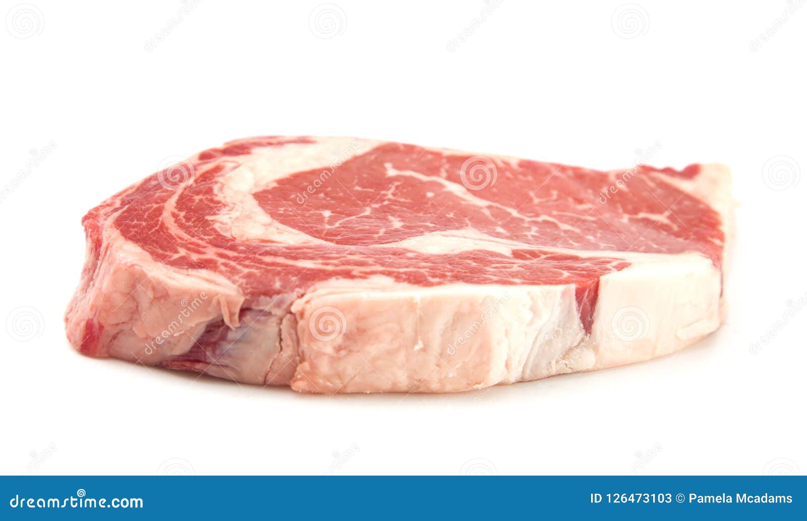 Marbled Raw Ribeye Steak stock image. Image of marbled - 126473103