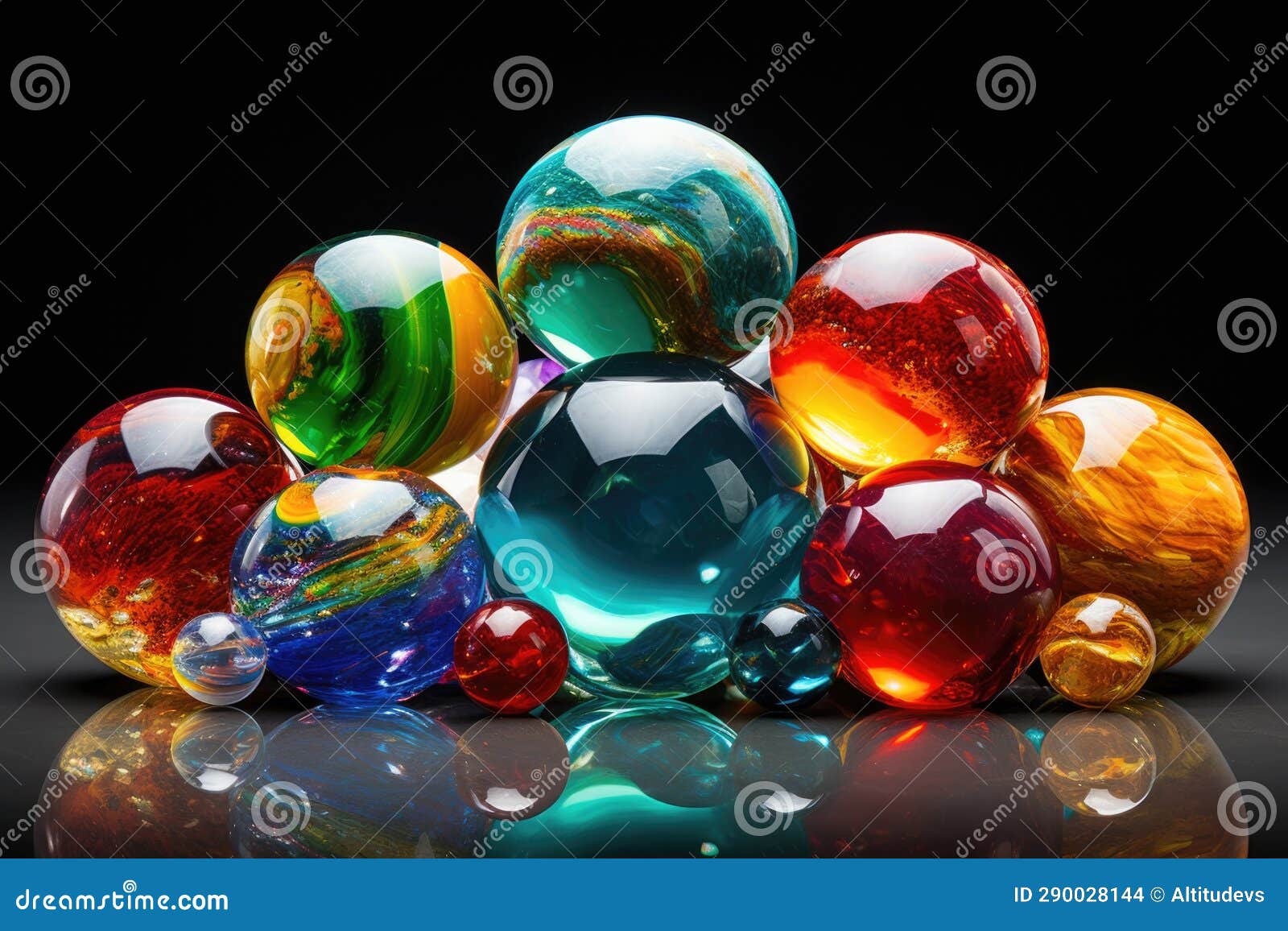 Marbles Arranged To Form a Vivid Rainbow Stock Photo - Image of round ...