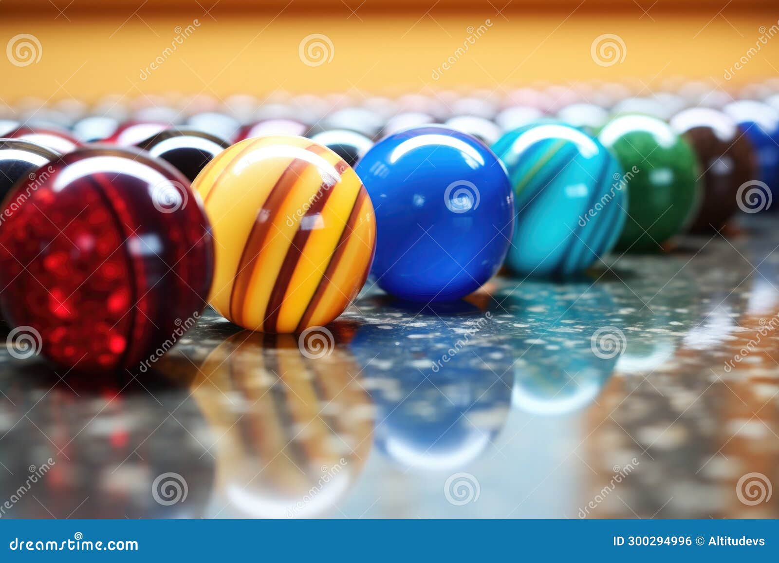 Marbles Lined Up To Mimic the Pattern of a Rainbow Stock Illustration ...