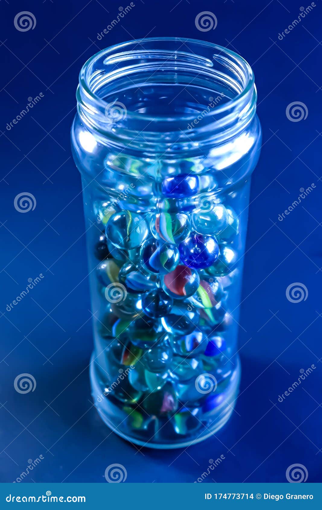 Marbles in a pot stock photo. Image of colours, glass - 174773714