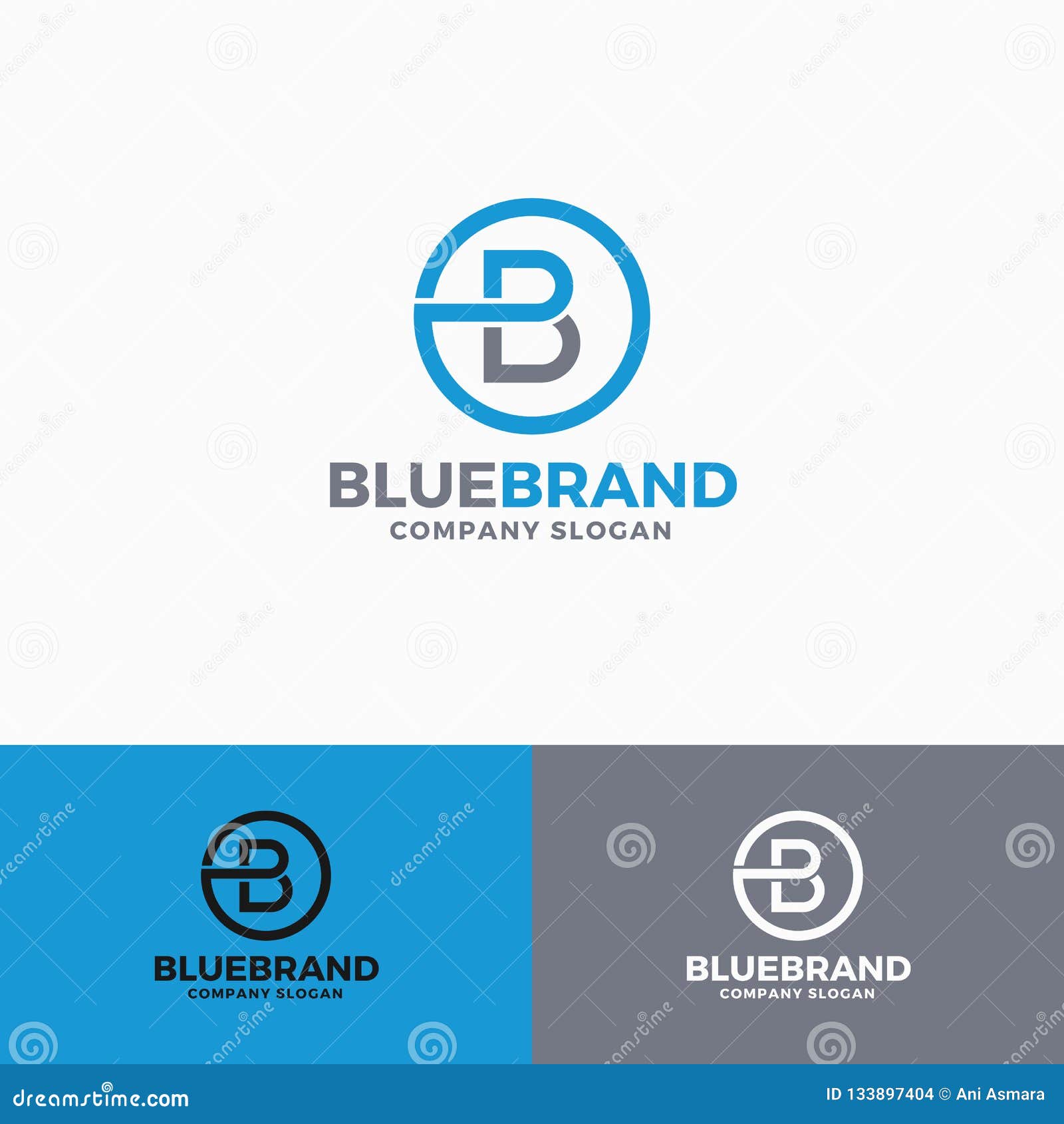 Marca Azul - Logotipo De La Letra B Ilustración del Vector ...