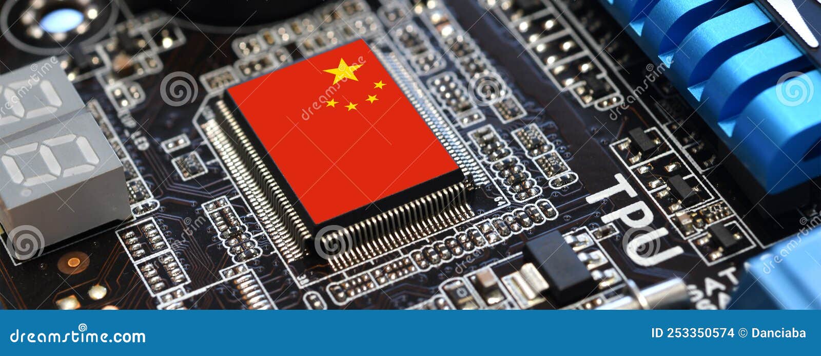 Marca China En Una Unidad De Procesamiento Central De Procesador Cpu O ... Marca China En Una Unidad De Procesamiento Central De Procesador Cpu O ...