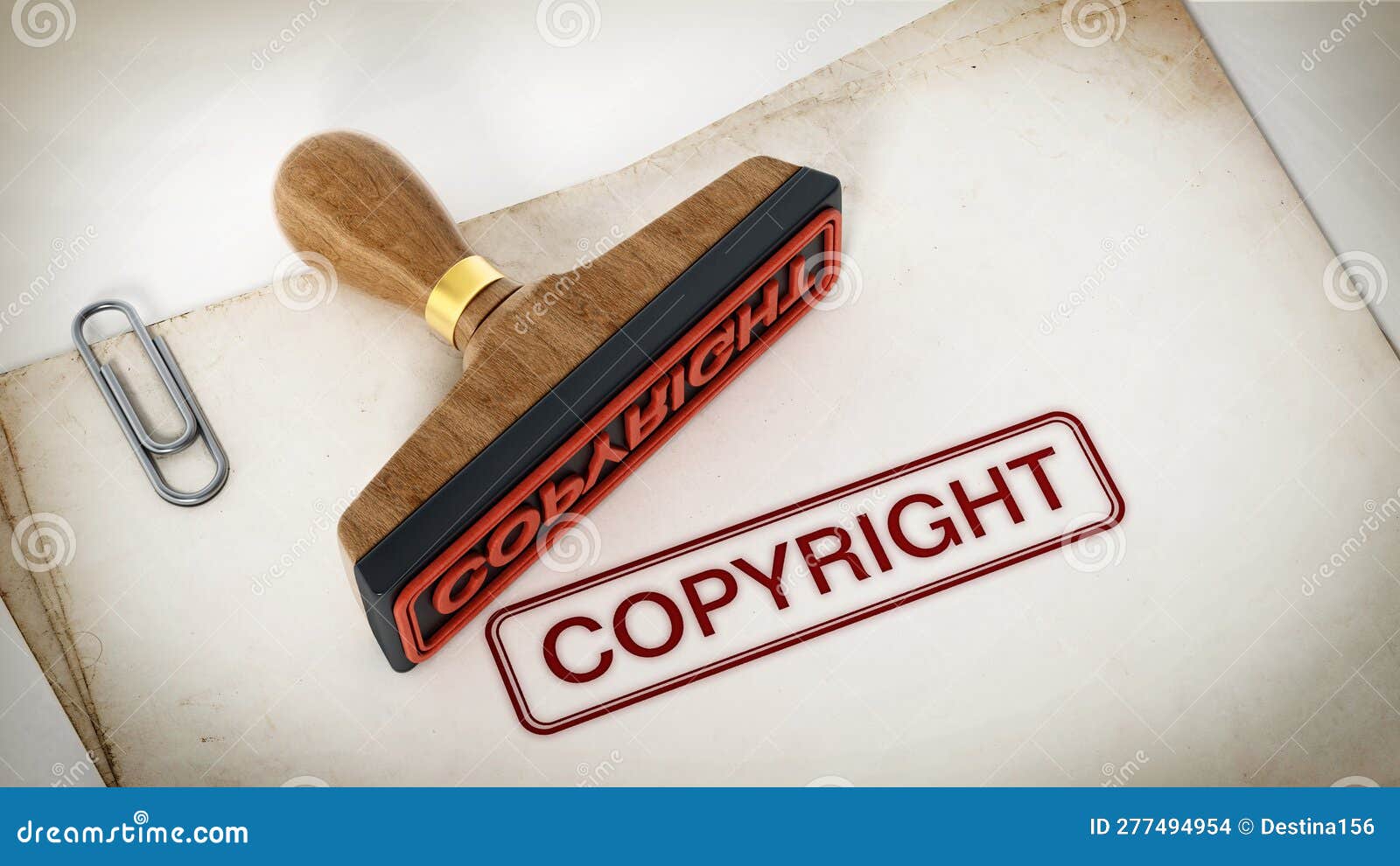 Marca De Copyright En La Ilustración 3d Stock de ilustración ...