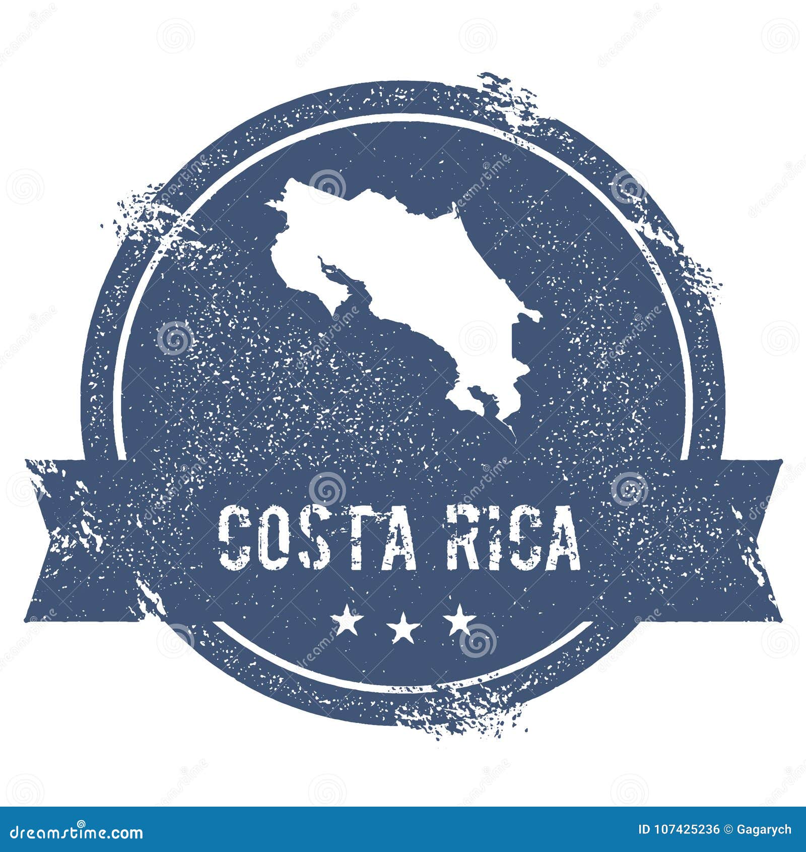 Marca de Costa Rica ilustración del vector. Ilustración de estrella ...