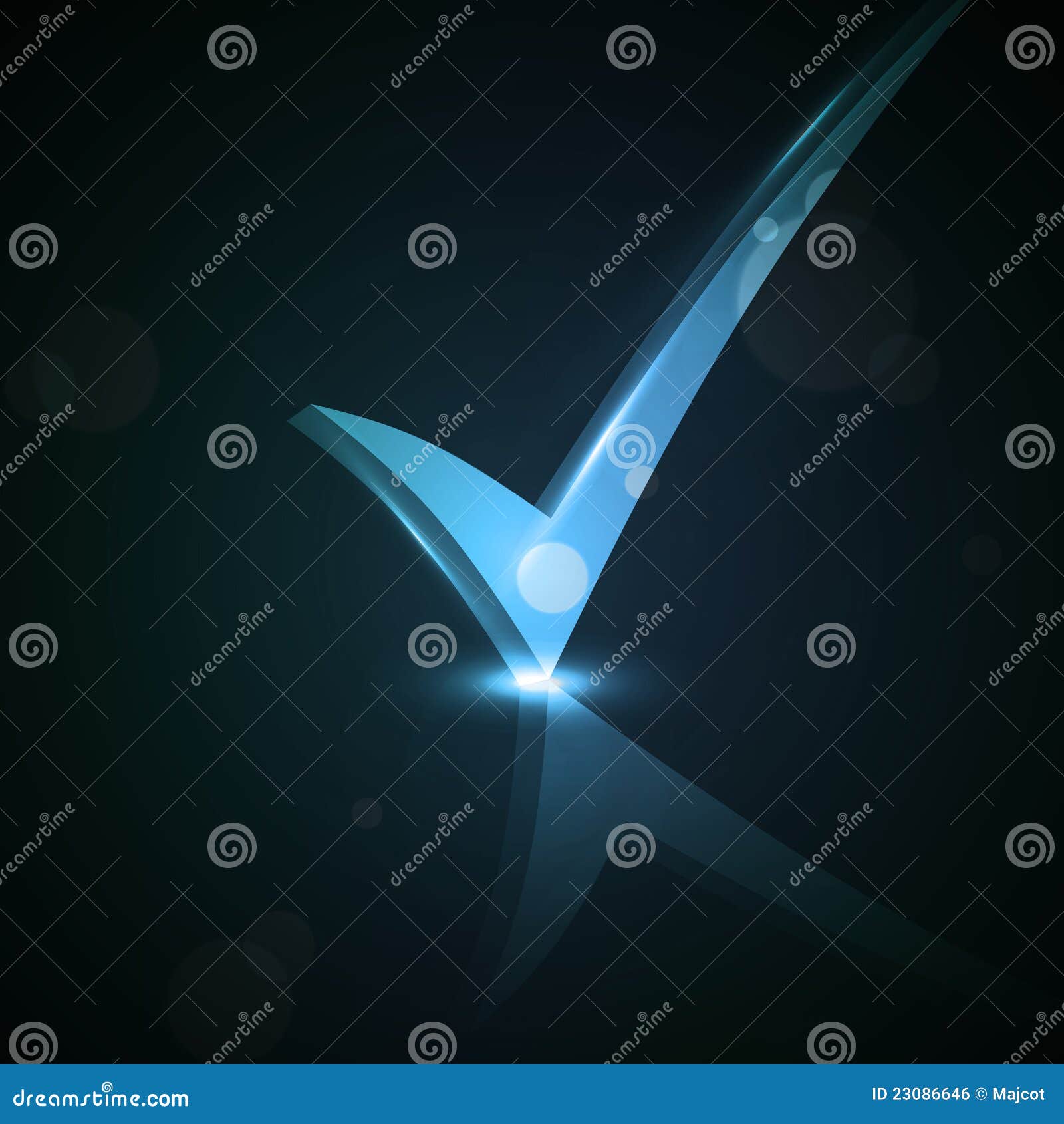 Marca de cotejo ilustración del vector. Ilustración de brillante - 23086646