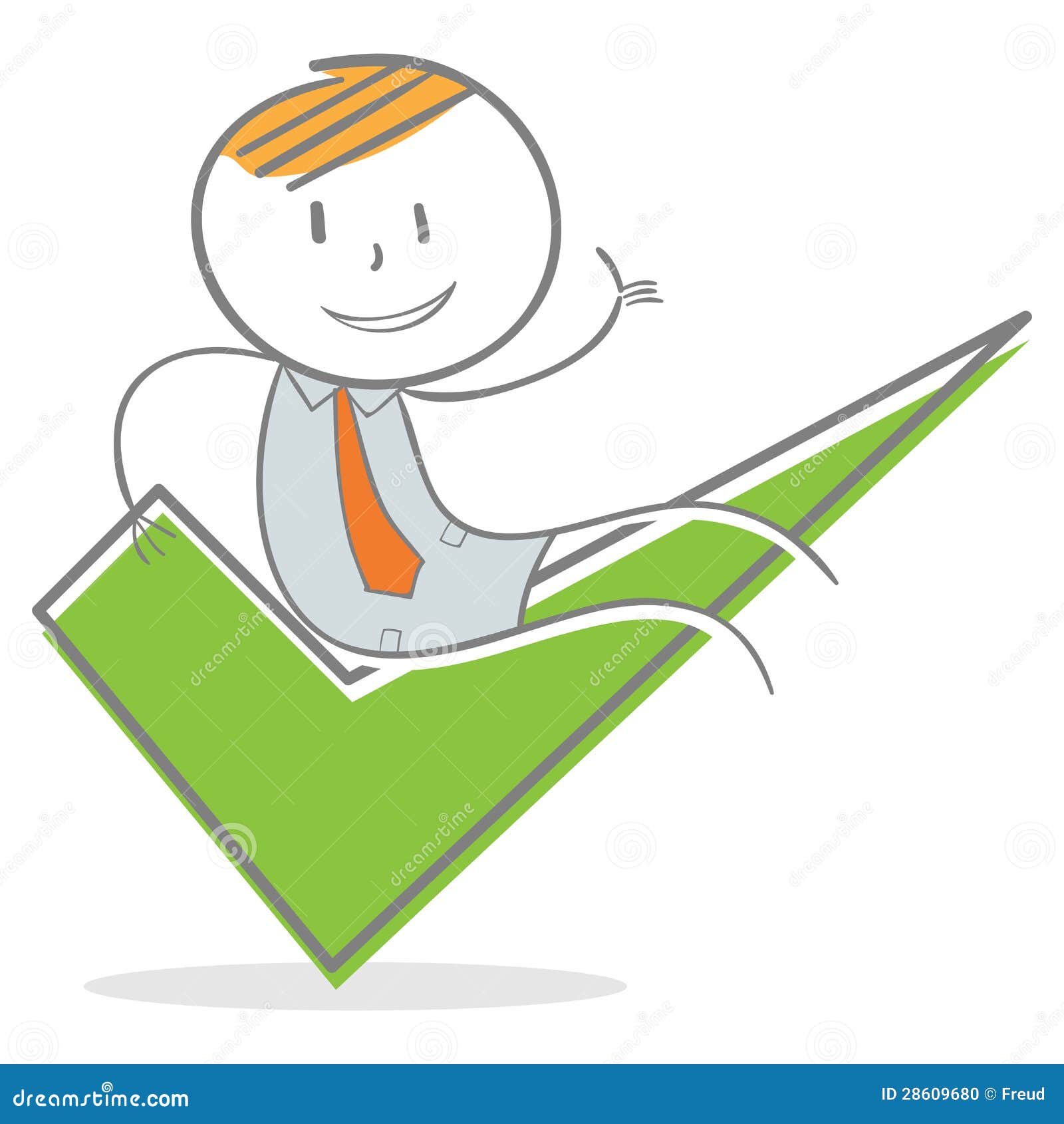 Marca de cotejo ilustración del vector. Ilustración de garabato - 28609680