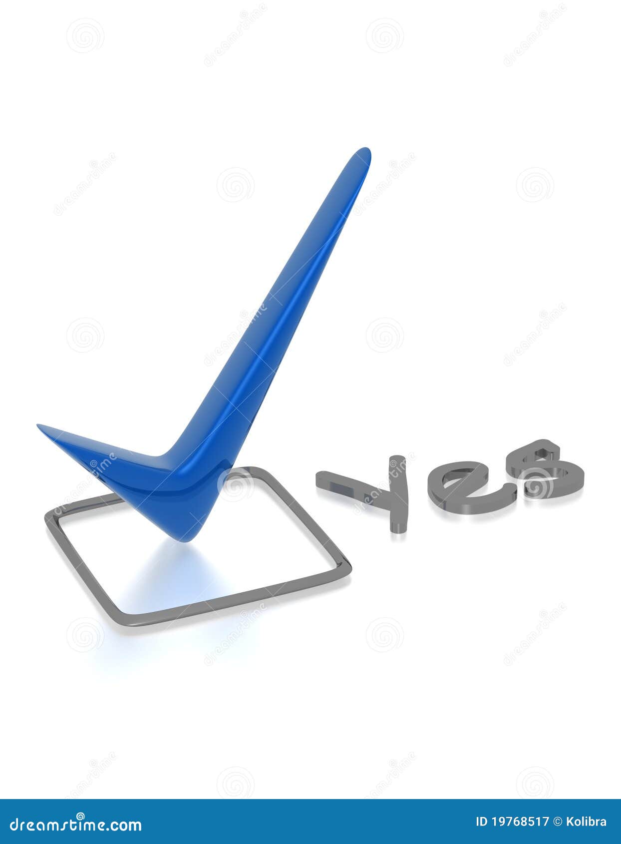 Marca de cotejo azul stock de ilustración. Ilustración de concepto ...