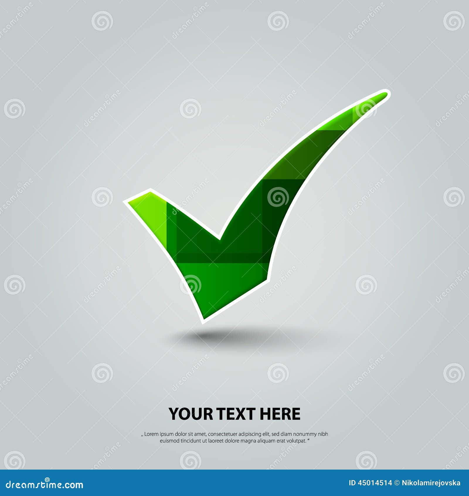 Marca De Cotejo Verde Del Vector Ilustración del Vector - Ilustración ...