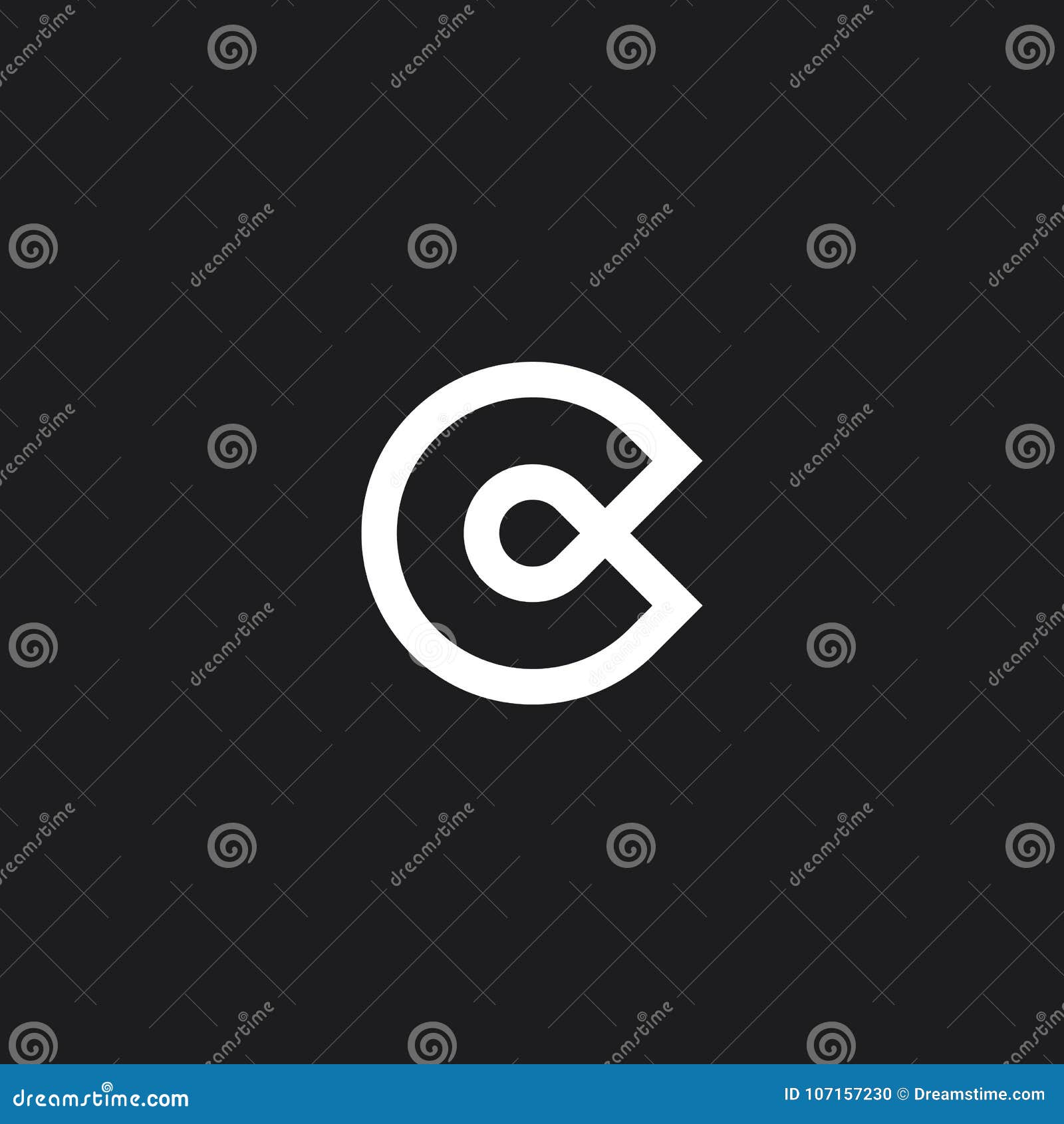 Marca de la letra de C ilustración del vector. Ilustración de identidad ...