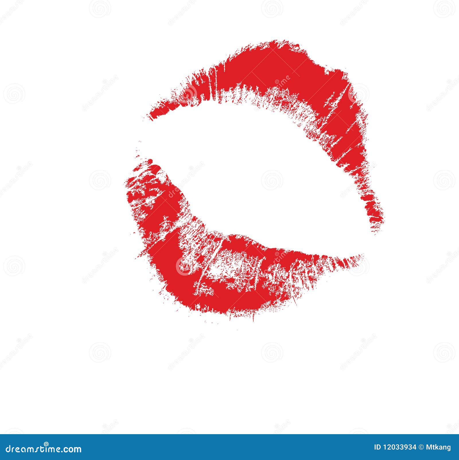 Marca de los labios ilustración del vector. Ilustración de besos - 12033934