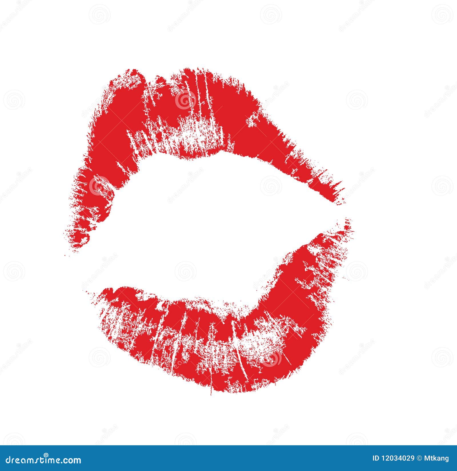 Marca de los labios ilustración del vector. Ilustración de mujer - 12034029