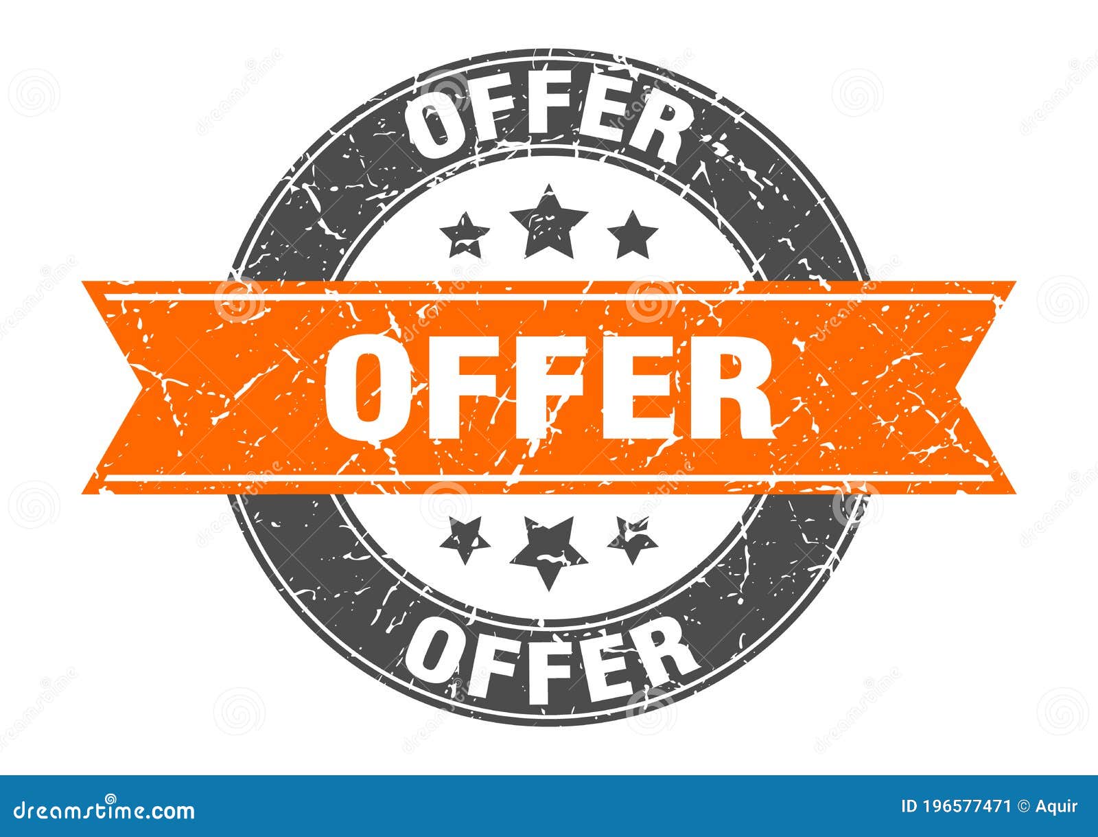 Marca de oferta ilustración del vector. Ilustración de divisa - 196577471