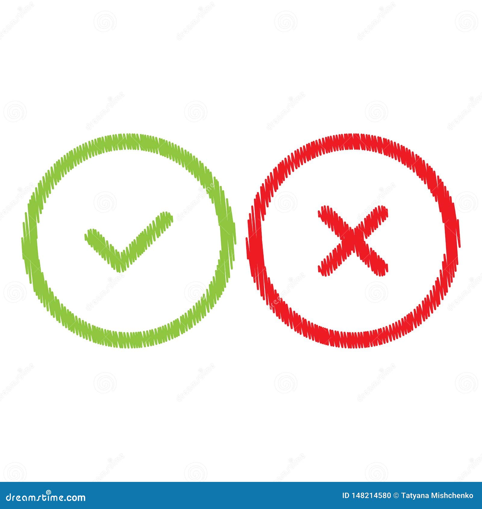 Marca De Verificaci?n Correcta E Incorrecta Del Vector Ilustración del ...