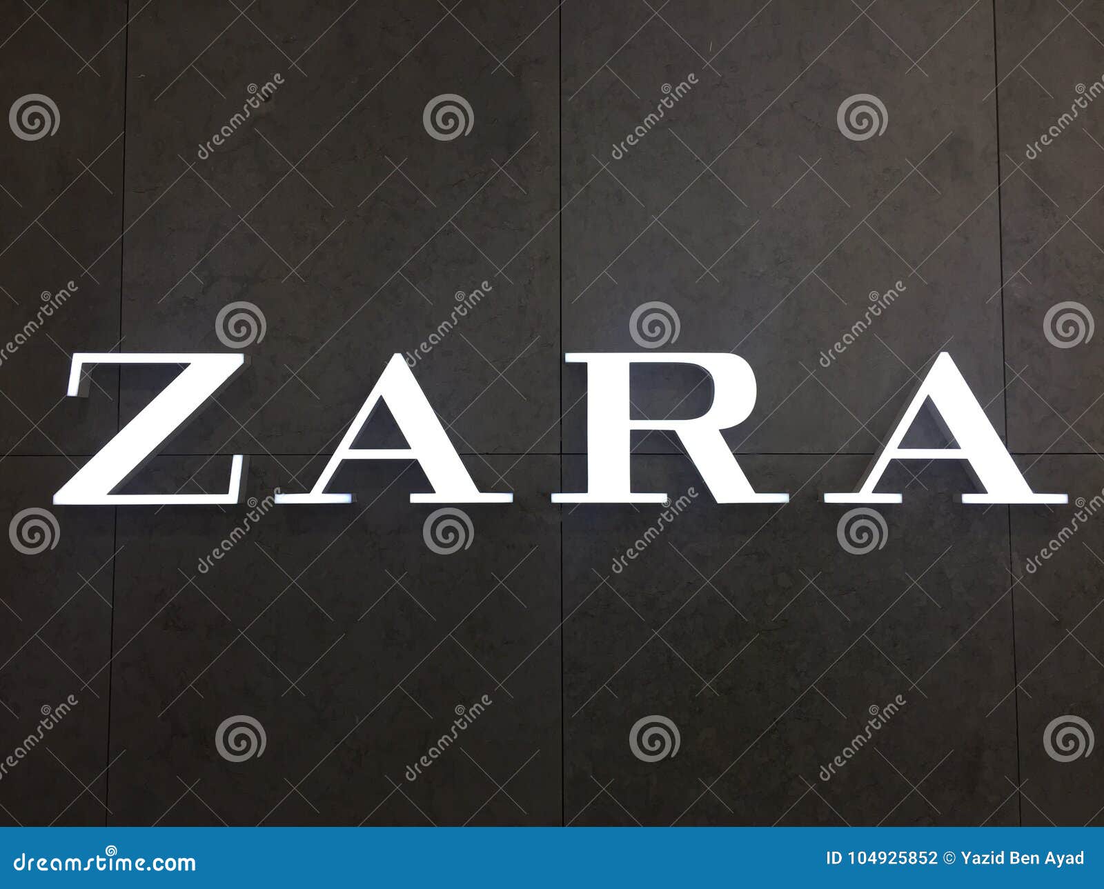 Marca de Zara fotografía editorial. Imagen de marca - 104925852