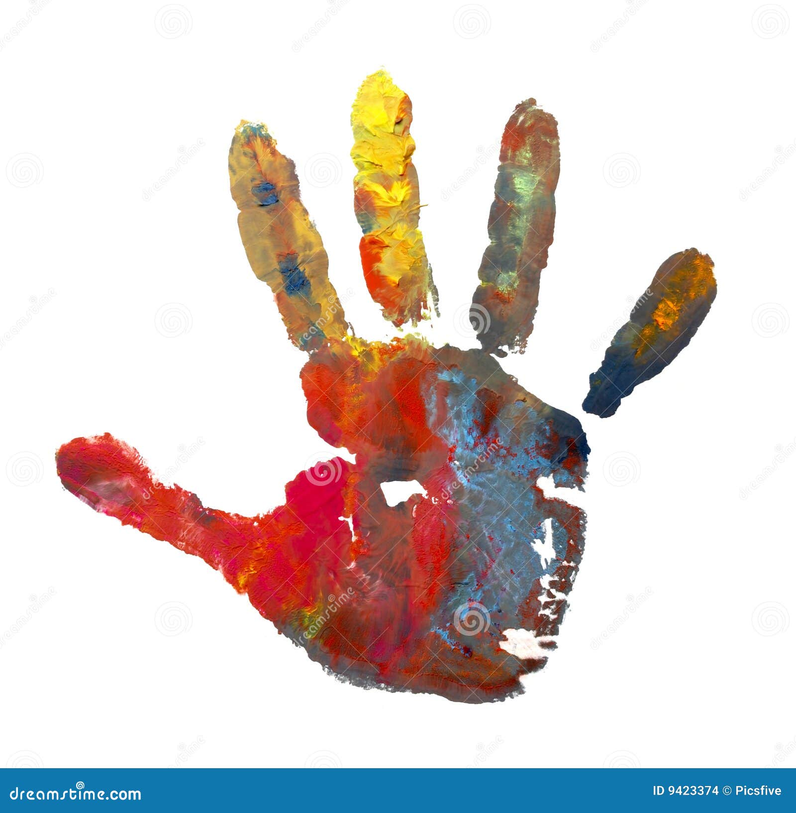 Marca Pintada Color 1 De La Mano Foto de archivo - Imagen de concepto ...