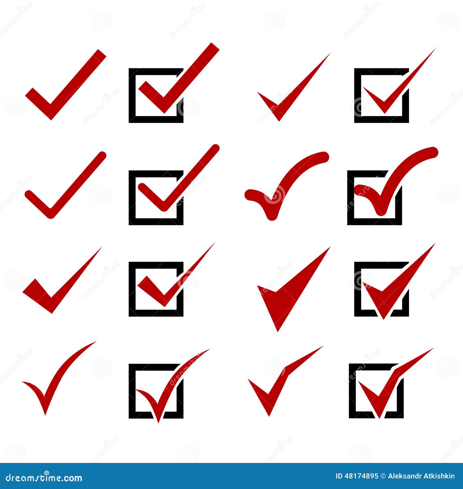 Marcas de Chek ilustración del vector. Ilustración de internet - 48174895