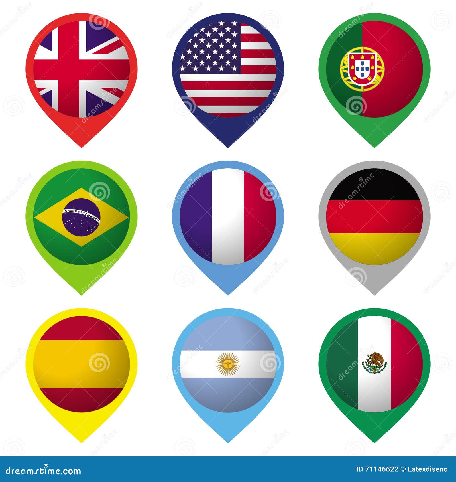 Marcas de la bandera ilustración del vector. Ilustración de europa ...