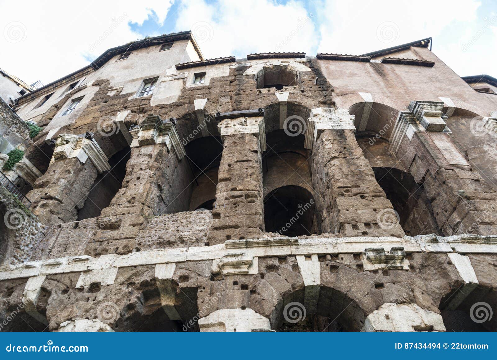 Marcello Theater in Rome, Italy Stock Photo - Image of landmark ...
