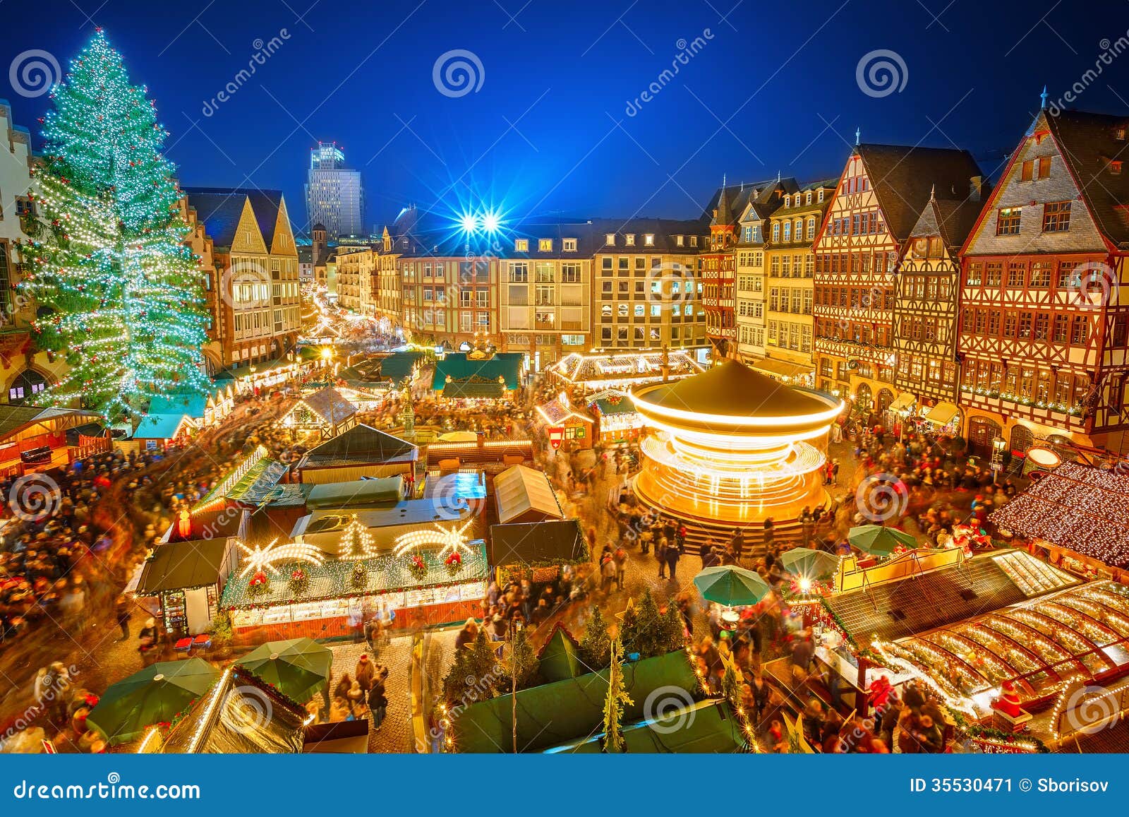 Marché De Noël à Francfort Image stock - Image: 35530471