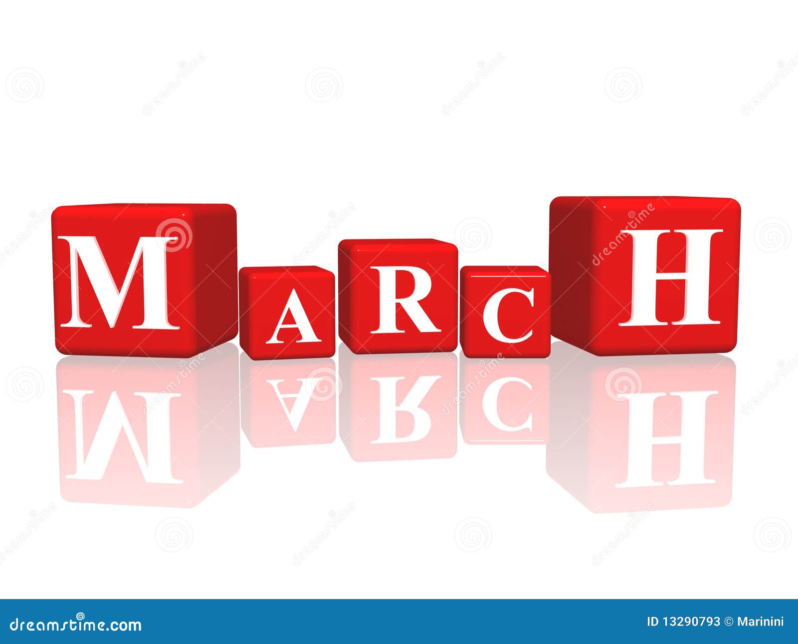 March in 3d cubes stock illustration. Illustration of abstract - 13290793
