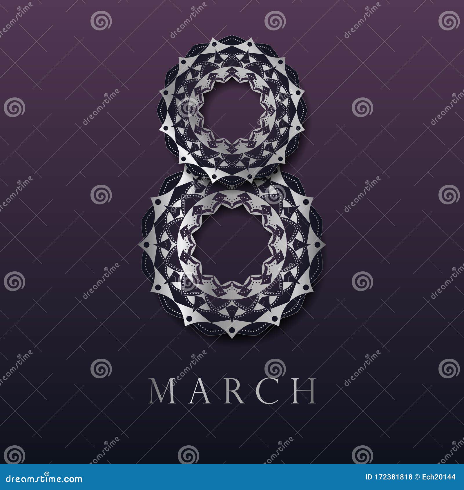 March 8 Abstract Luxury Dark Background, Vector Illustration Stock ...